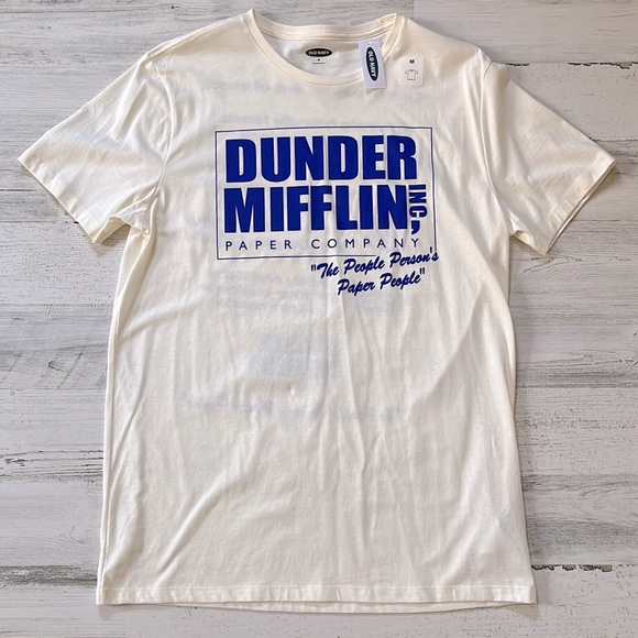 Old Navy | Shirts | Brand New Dunder Mifflin Tshirt W Lyrics On Back In ...